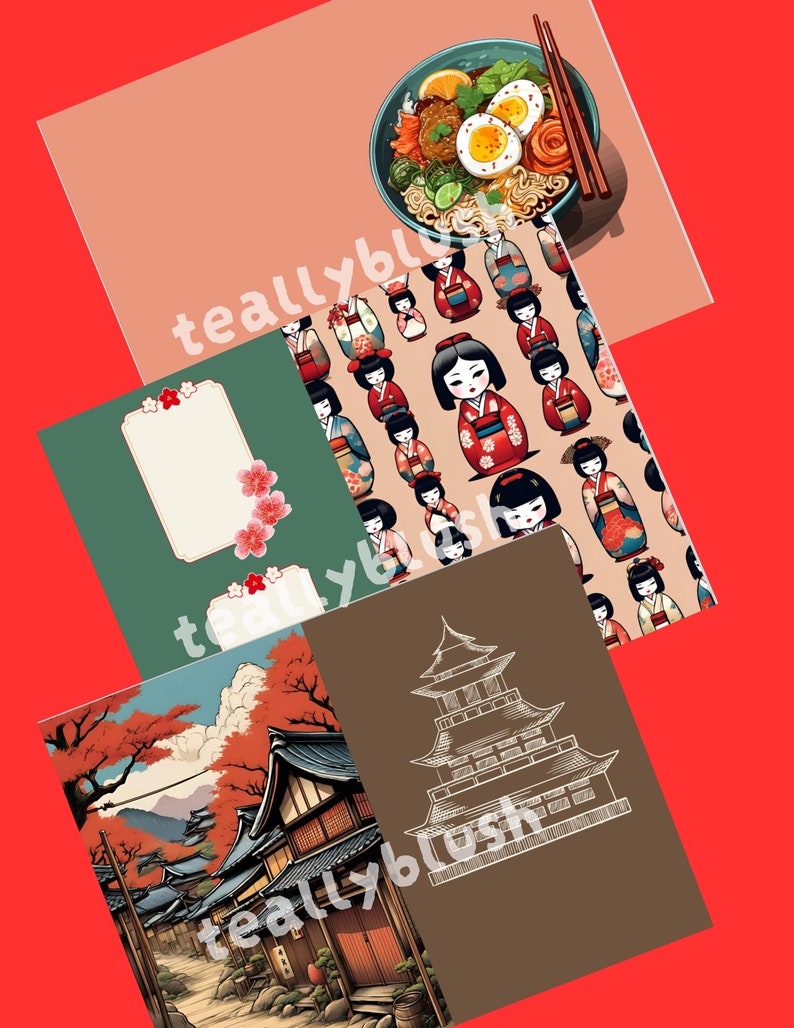 Travel Japan Junk Journal Kit, Scrapbook Ephemera (digital Download) - Etsy