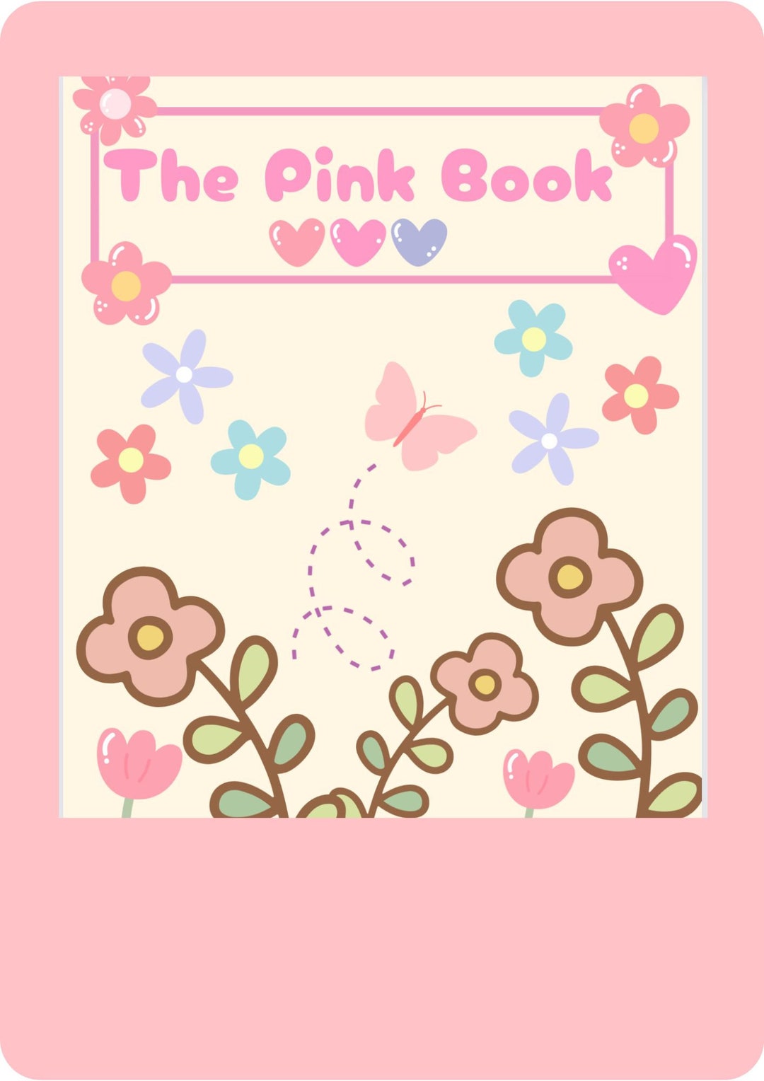 Pink Cute Coloring Book Girly Easy Color Pages Fun Bright Color Book ...