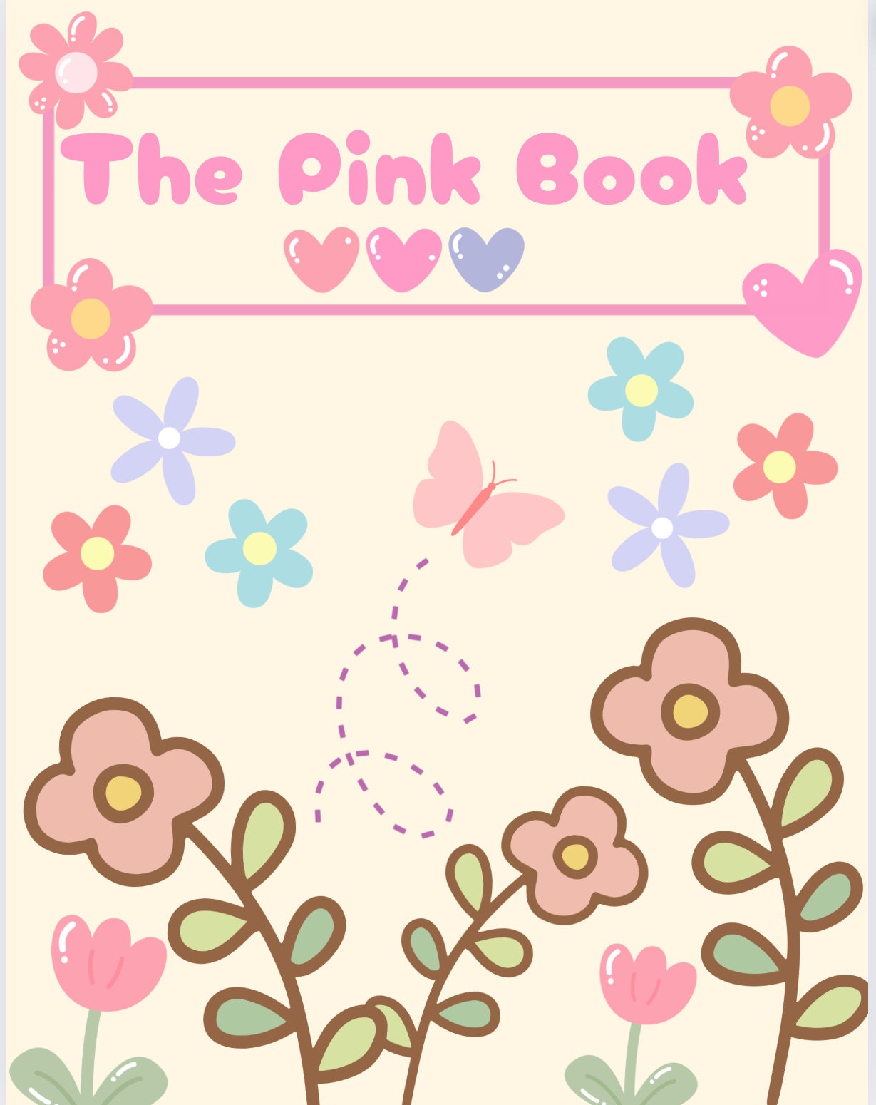 Pink Cute Coloring Book Girly Easy Color Pages Fun Bright Color Book ...