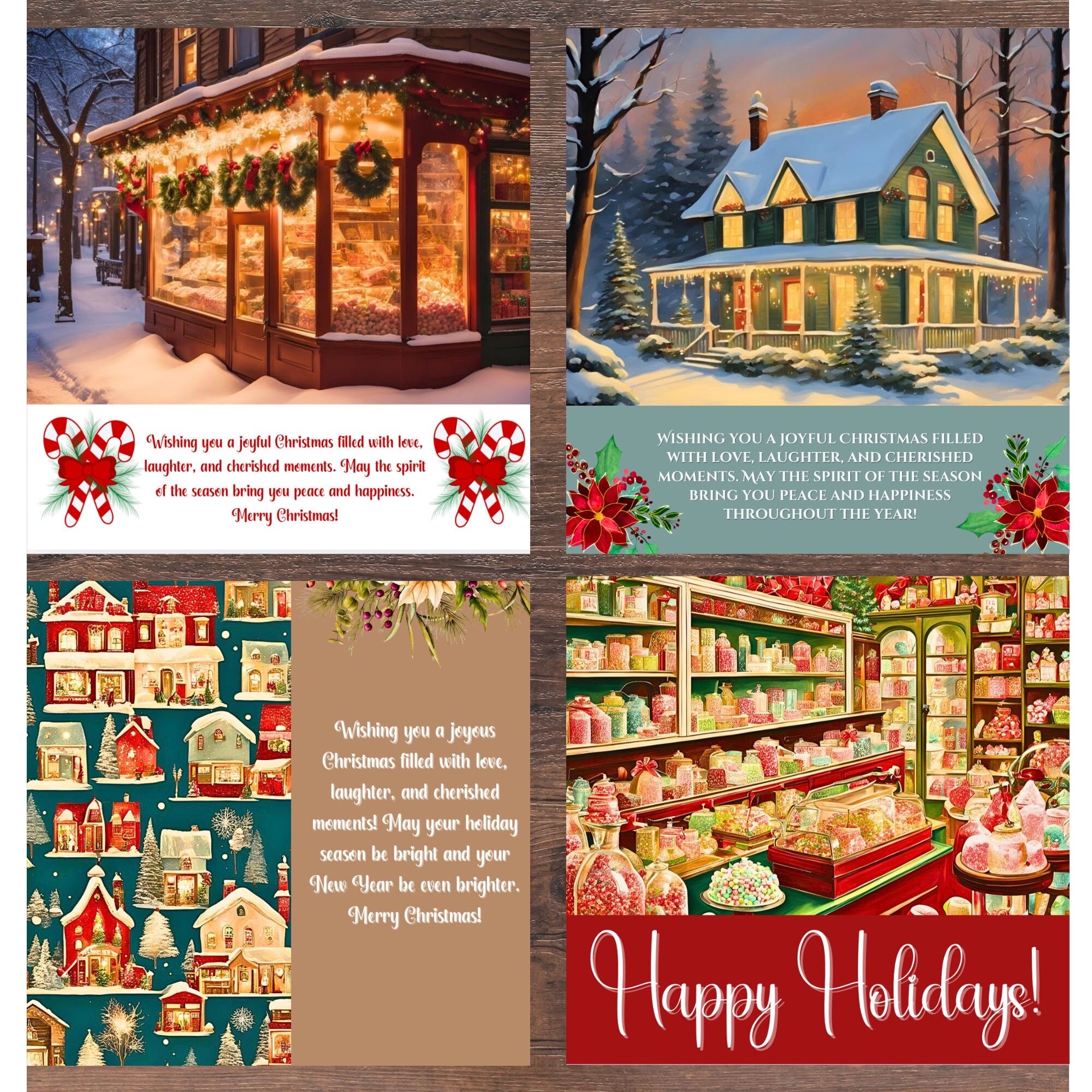 DIGITAL Christmas Cards - Printable Vintage Christmas Cards Download ...