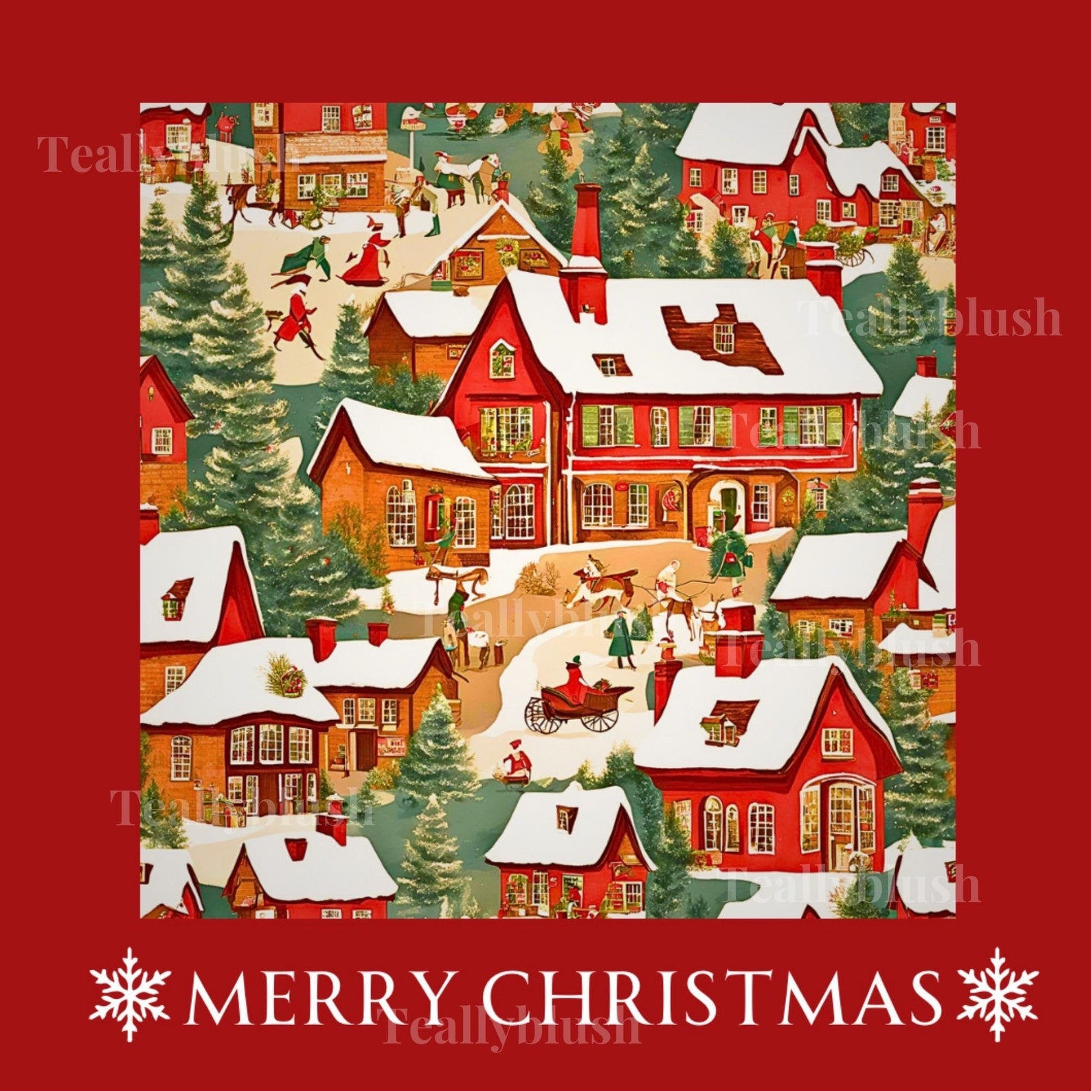 DIGITAL Christmas Cards - Printable Vintage Christmas Cards Download ...