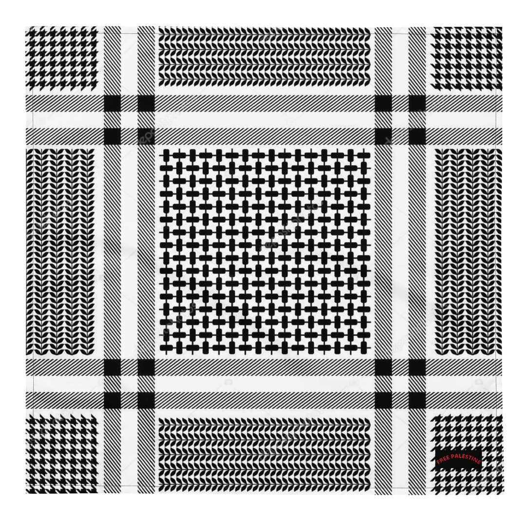 PALESTINIAN KEFFIYEH Pattern Square Bandana - Etsy
