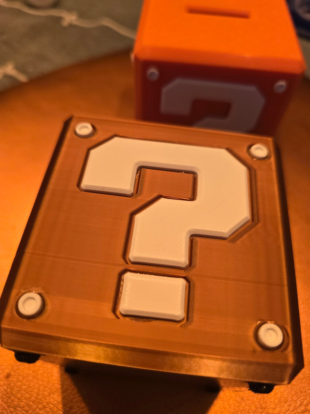 Large Money Box as a Question Mark Mystery Block in Mario Style Great ...