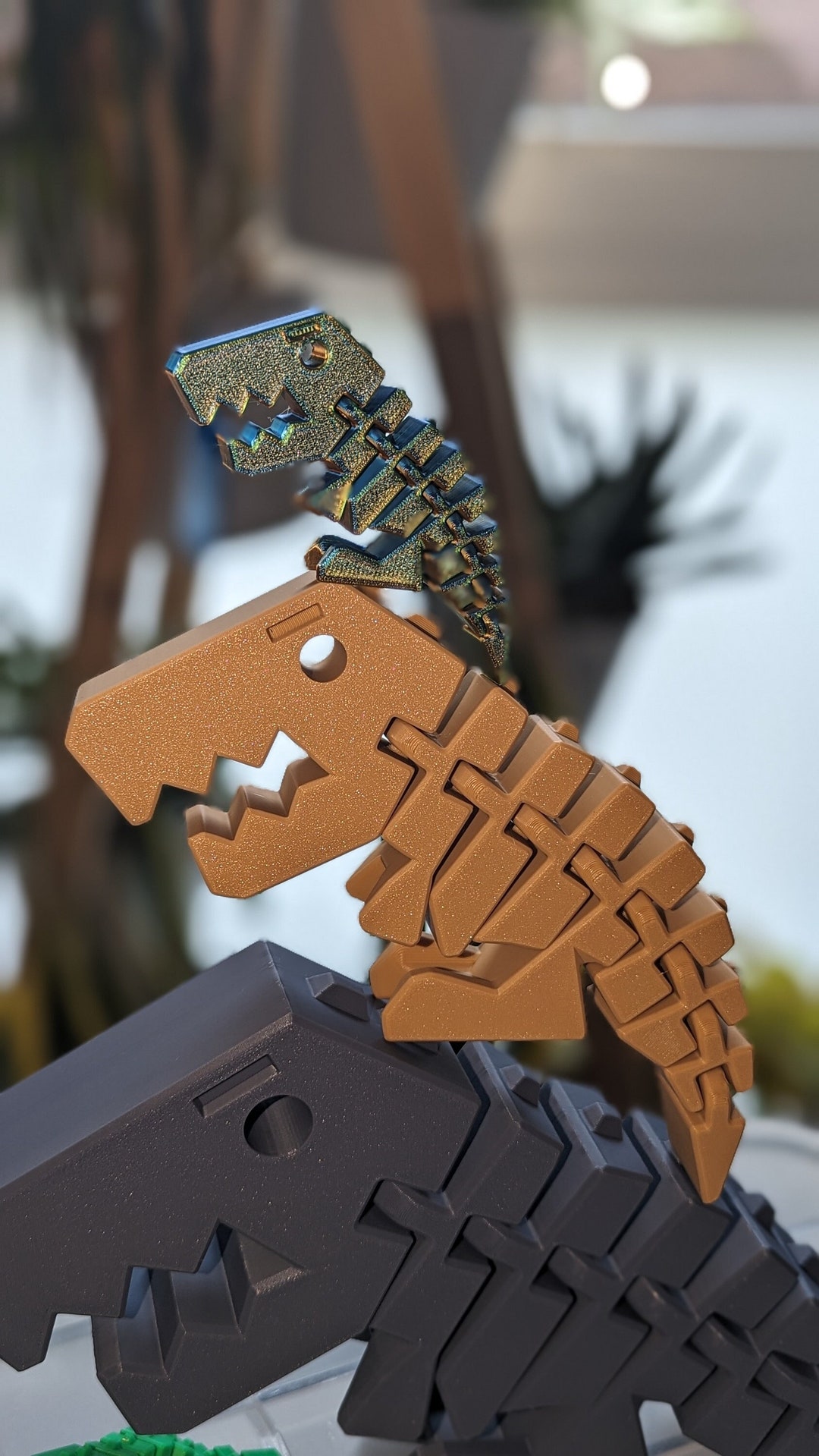 Flexible Dinosaur Various Sizes and Colors also as Keychain Fidget Gift ...