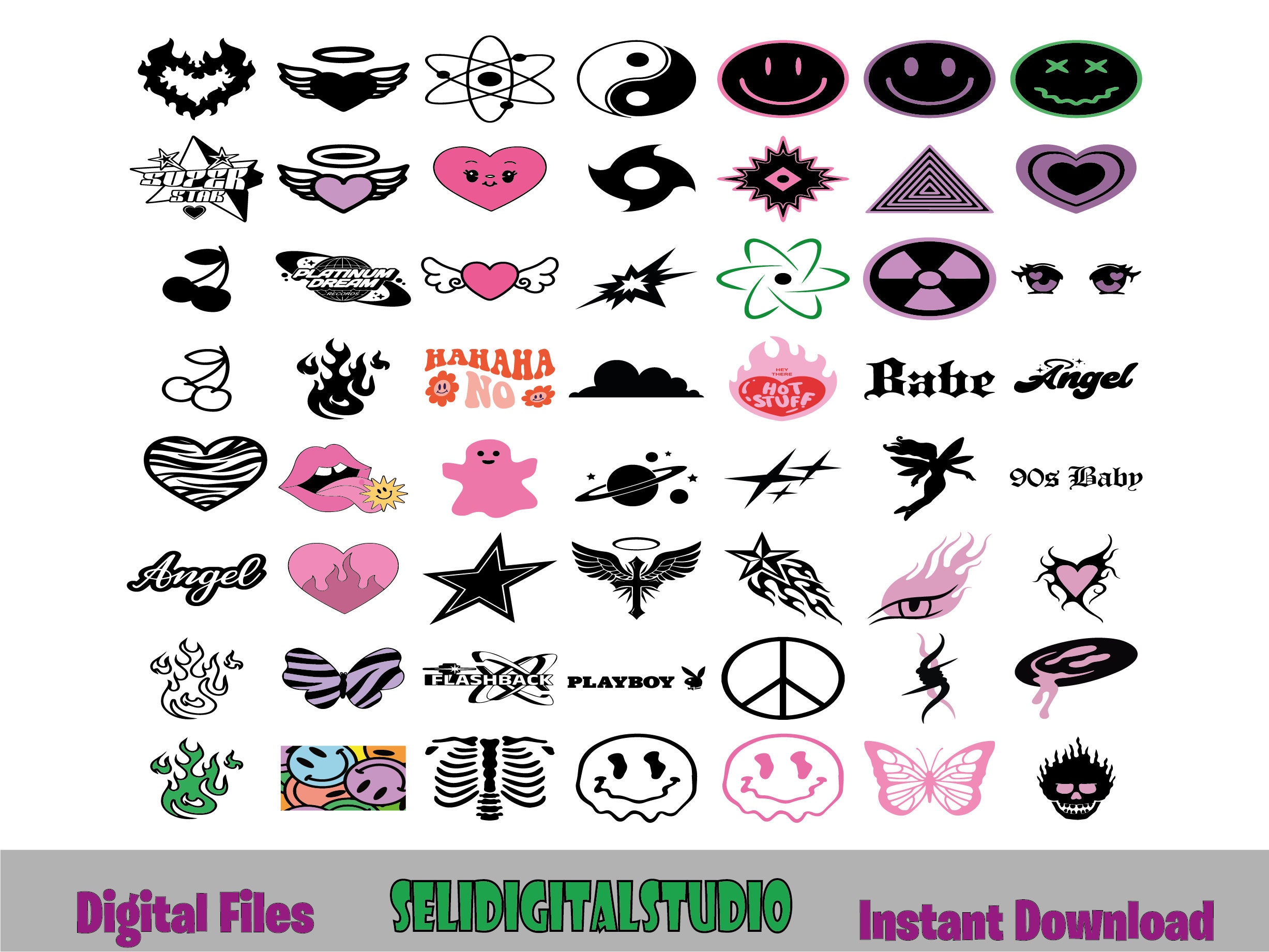 Y2K Svg Bundle, Y2K Svg, Y2K Logo, Y2K Logo Design, Y2K Png, Y2K, svg ...