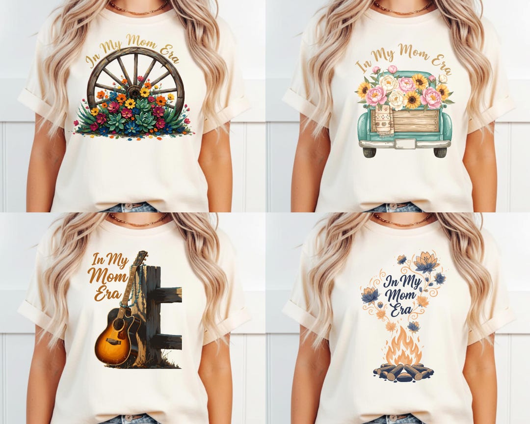 M37 in My Mom Era PNG SVG Bundle, Western Mom Shirt Design, Boho Floral ...