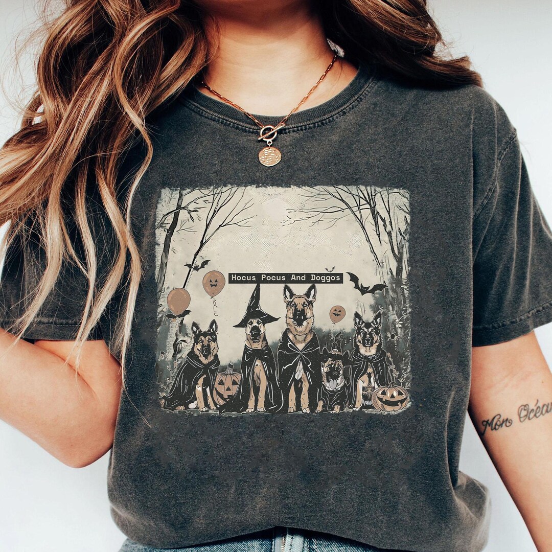 Vintage Hocus Pocus and Doggos Shirt, Dog Family Shirt, Funny Witch Dog ...
