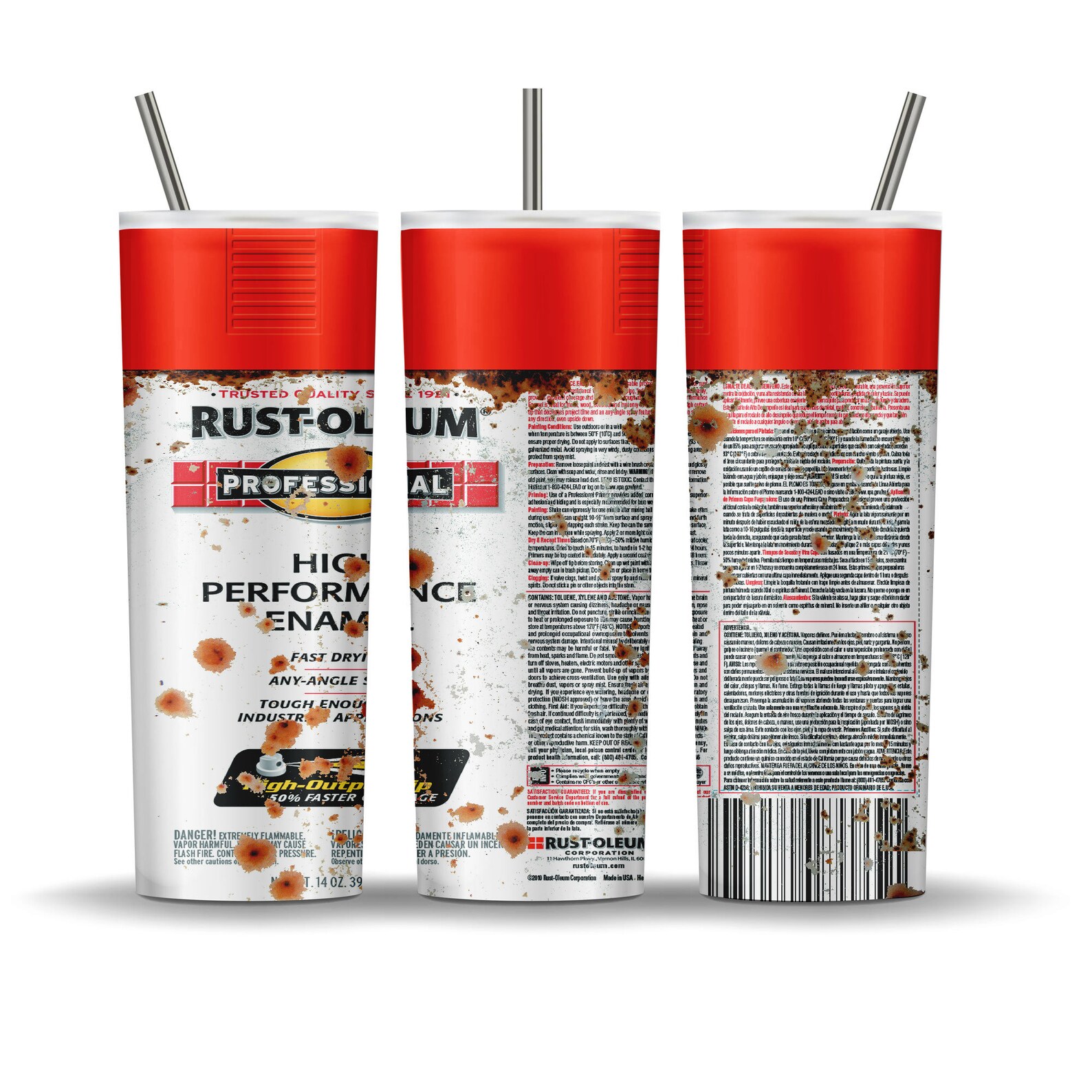 20 Oz Skinny Tumbler Rust Oleum Red Spray Paint Tumbler, Rust Oleum ...