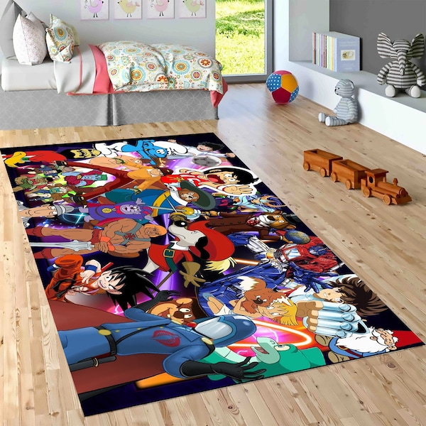 90s Pattern Retro Rug - Etsy