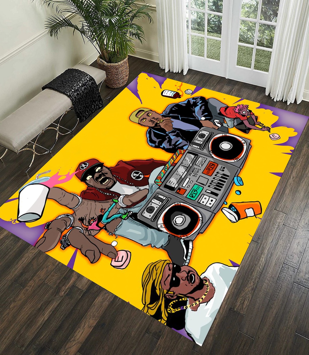 Hip Hop Legends Rug, Hip Hop Rug, Rap Legends, Living Room Rug, Area ...