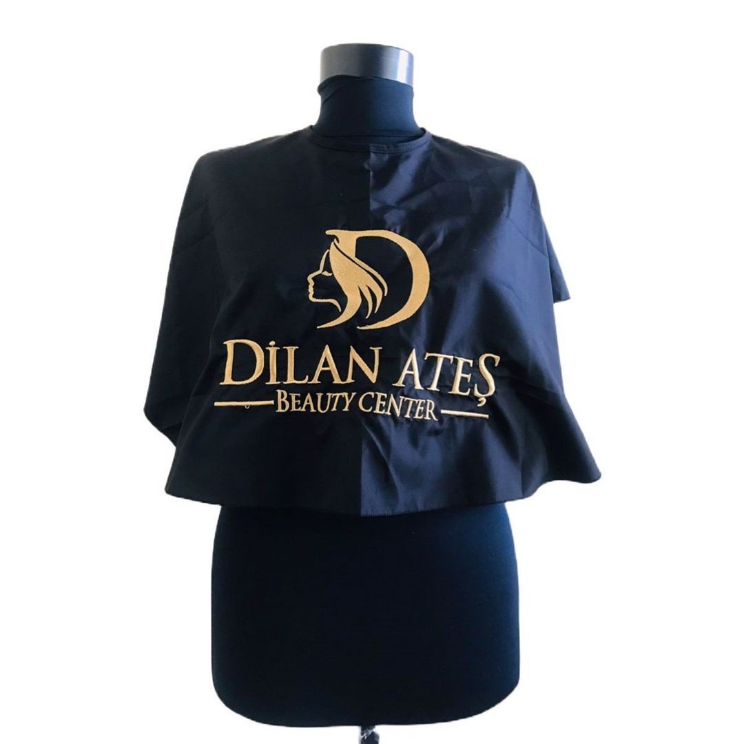 Custom Silk Makeup Cape Personalized Black Hair and Makeup Cape ...