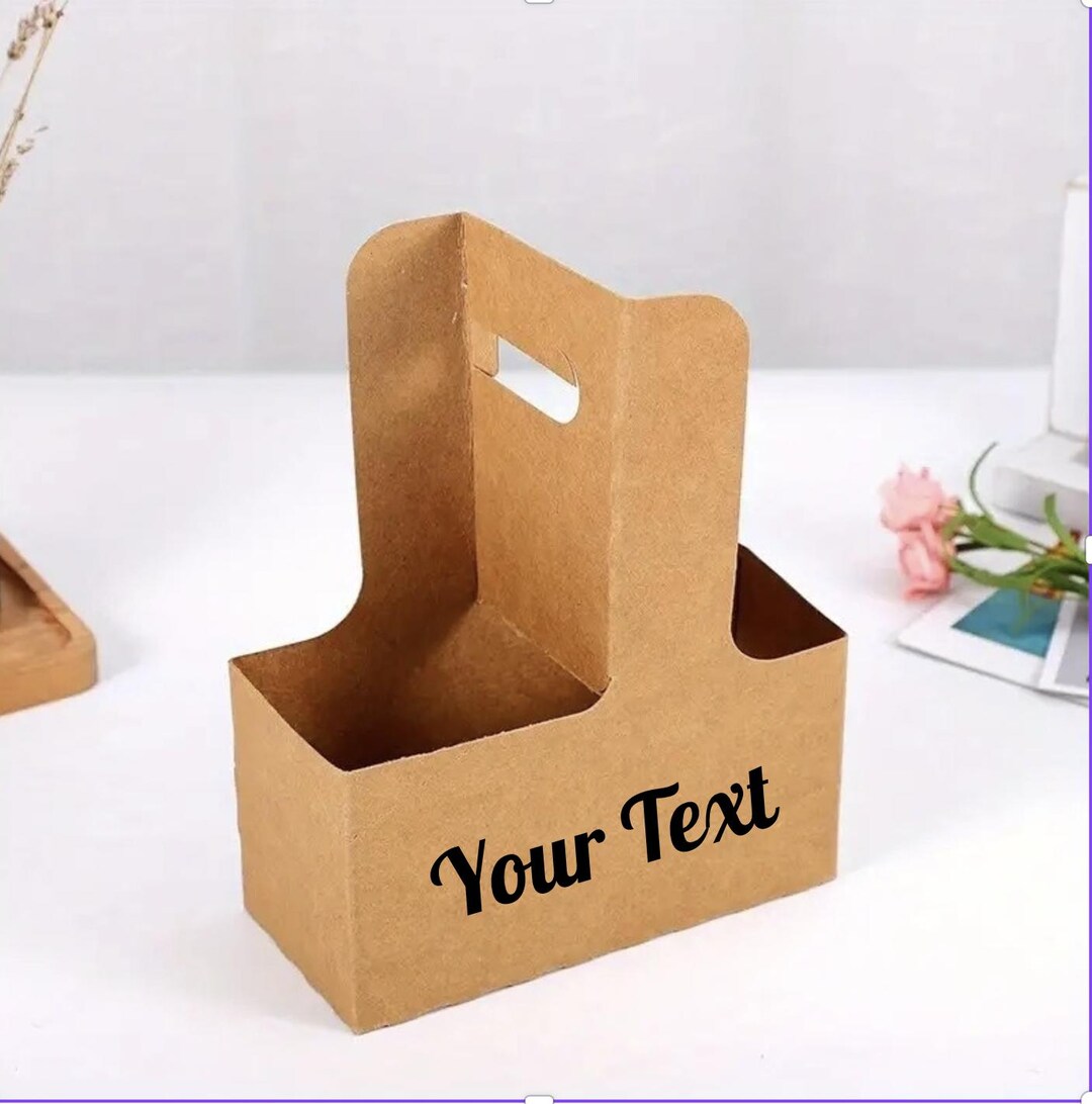 Cup Holder 2 Positions /kraft Paperboard Handled Drink Carriers - Etsy