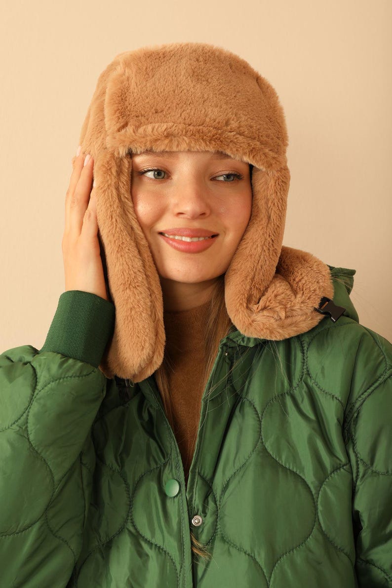 Winter Earflap Bomber Hat Warm and Cozy Trapper Hat for Women, Stylish ...