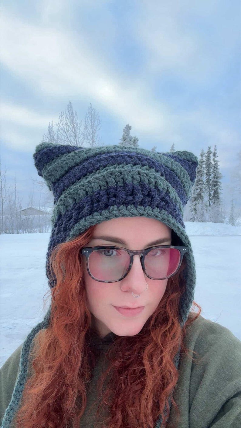 Crochet Cat Ear Beanie Pattern, Beginner Friendly (PDF Pattern) - Etsy ...