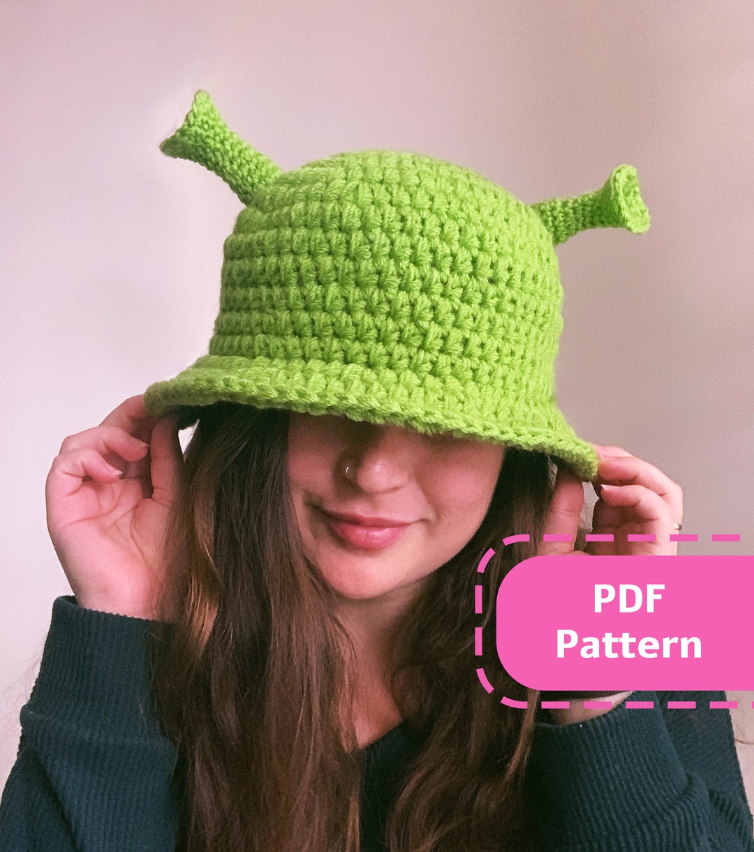 PDF Printable Pattern Shrek Bucket Hat - Etsy