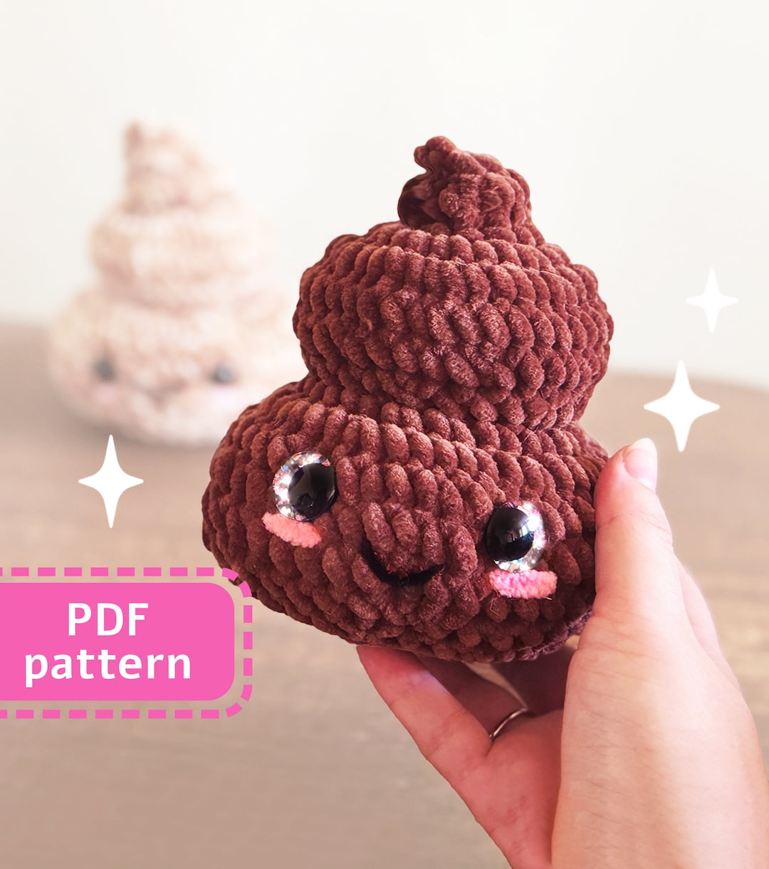 NO-SEW Happy Poop PDF Printable Crochet Amigurumi Gift Pattern - Etsy