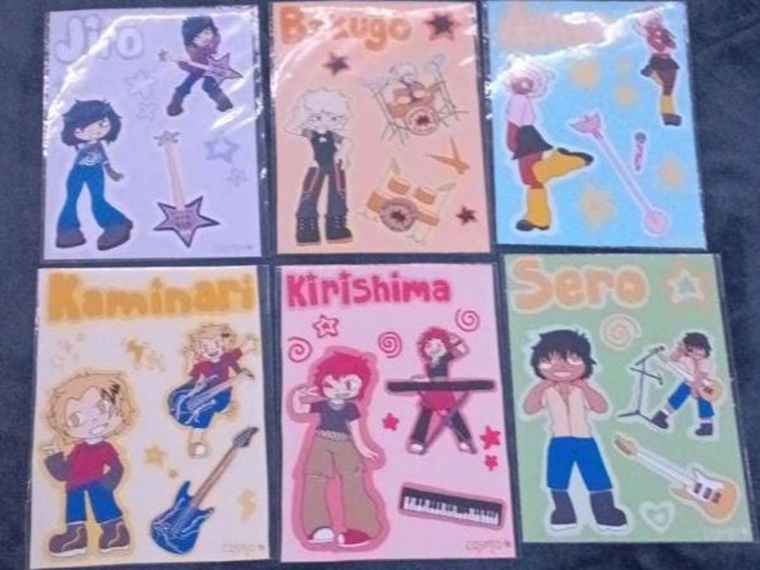 Bakugo,jiro,kirishima,kaminari,ashido,sero - MHA AU - Band AU - Sticker ...