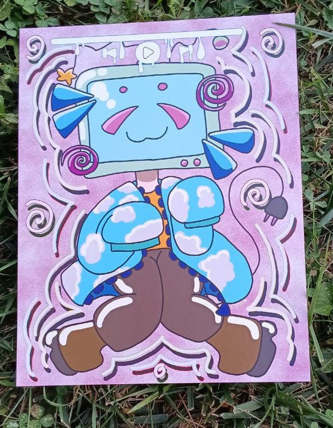 TV Head - Cosmo - OC Print - Etsy
