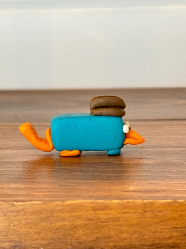 Perry the Platypus Polymer Clay Figurine - Etsy