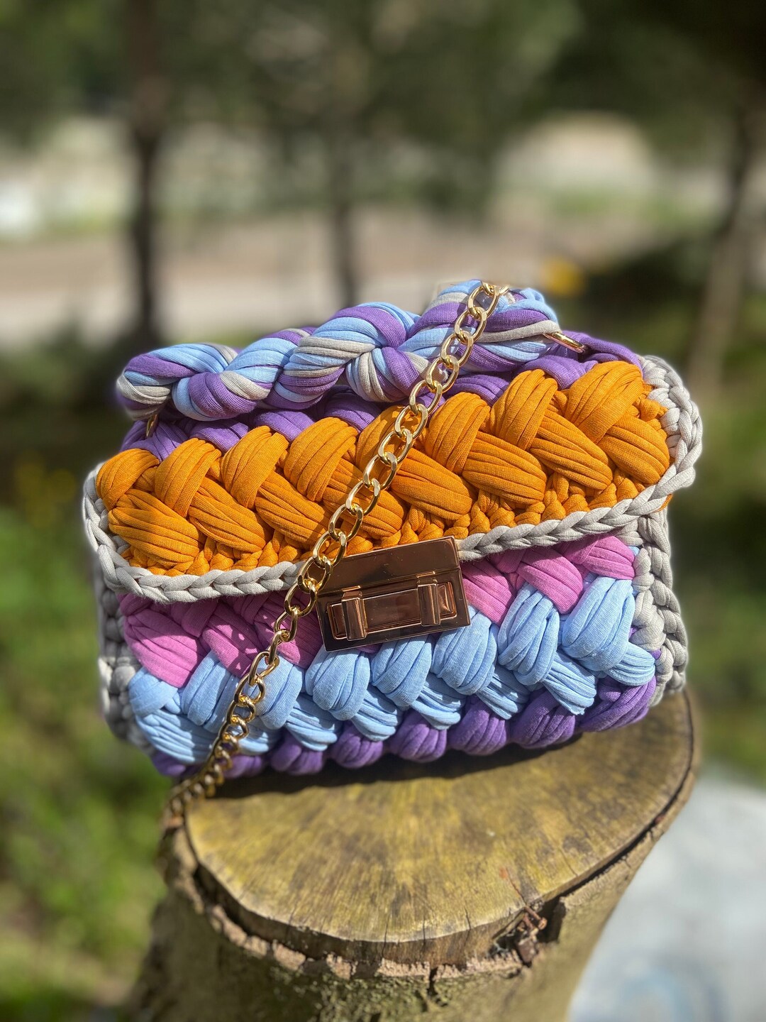 Hand Woven Bag/handmade Bag/crochet Bag/knitted Bag/hand Knitted Bag ...