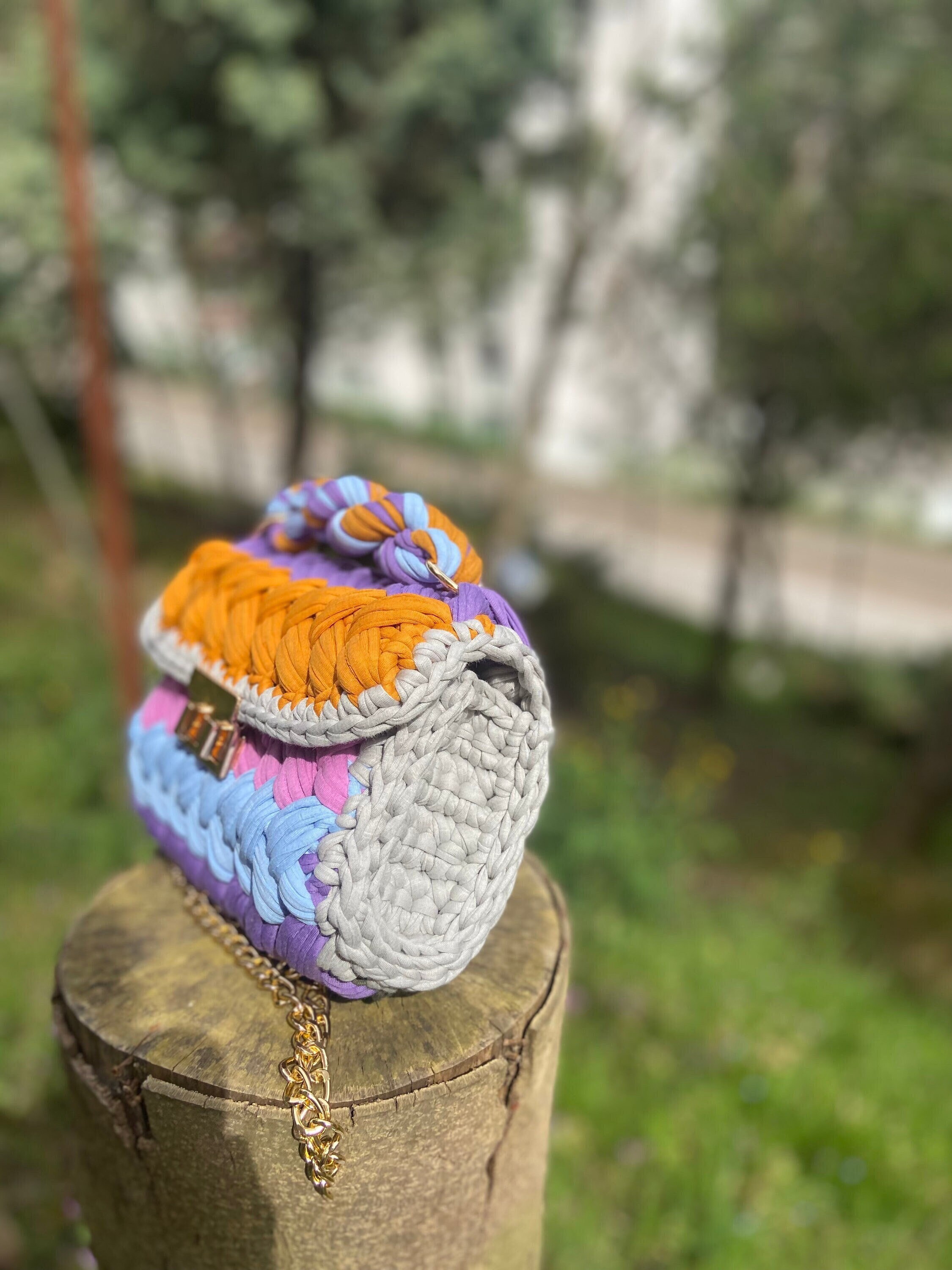 Hand Woven Bag/handmade Bag/crochet Bag/knitted Bag/hand Knitted Bag ...