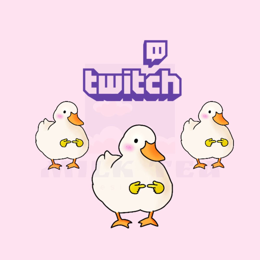 1 Twitch Emotes, Blushing Duck Emote, Cute Duck Emote, Pweese Emote ...