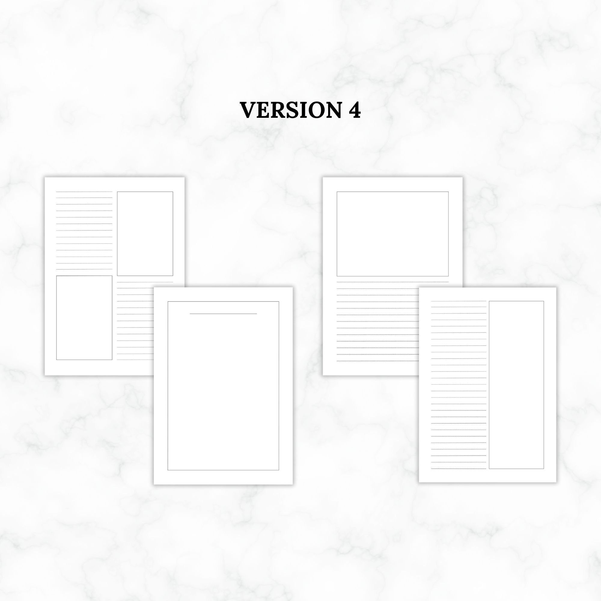 Notebook Paper Pages Printable, A4/a5/letter Size, Printable & Digital ...