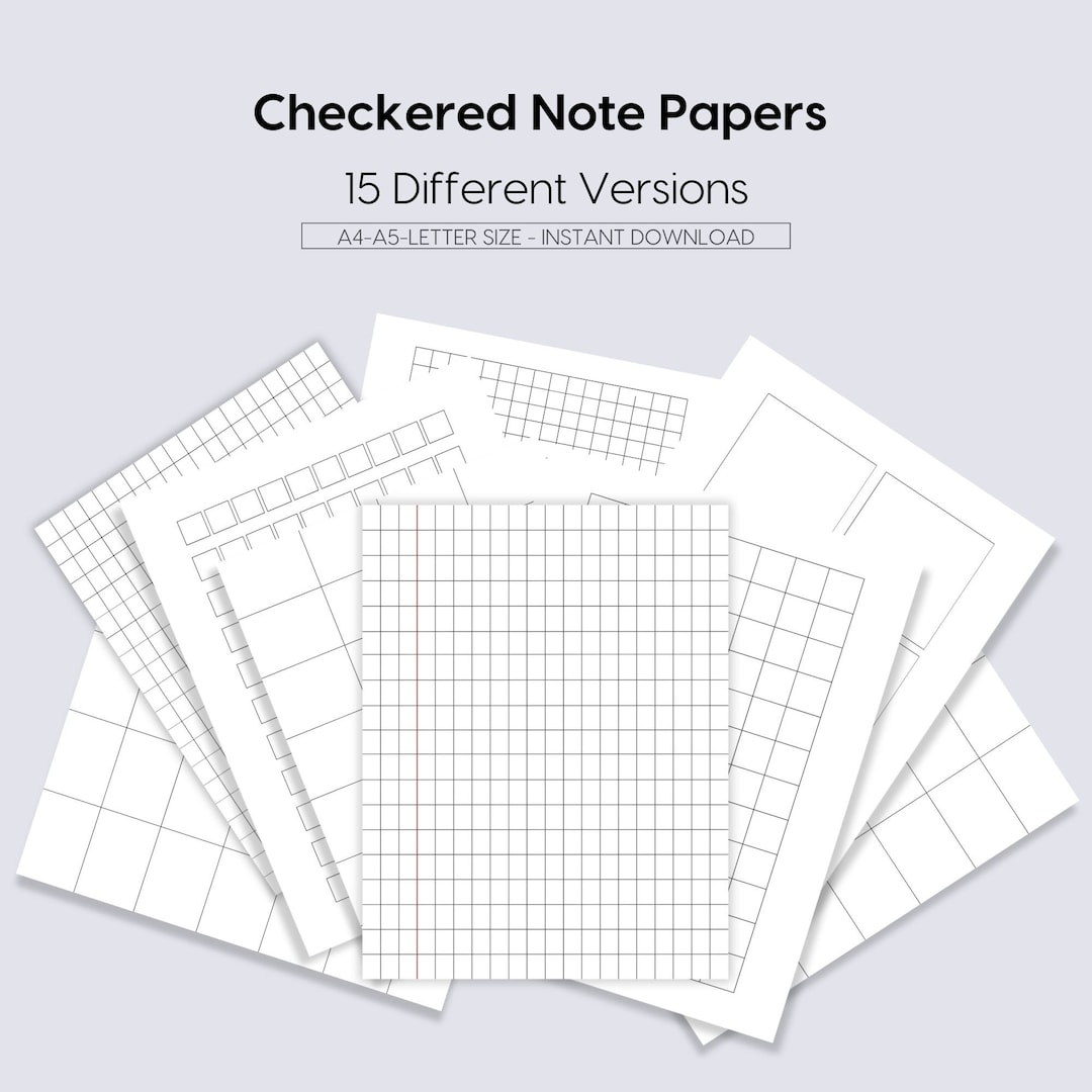 Grid Paper Printable, Math Paper, Squared Paper, A4-a5-letter Size ...