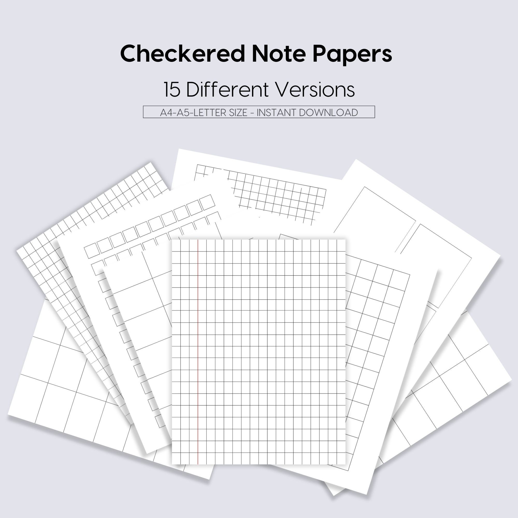 Grid Paper Printable, Math Paper, Squared Paper, A4-a5-letter Size ...