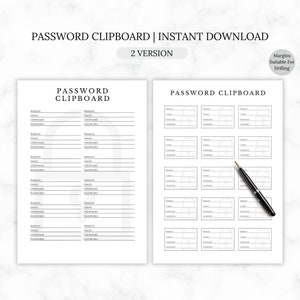 Password Tracker Printable-fillable, Password Organizer, A4 A5 Letter ...