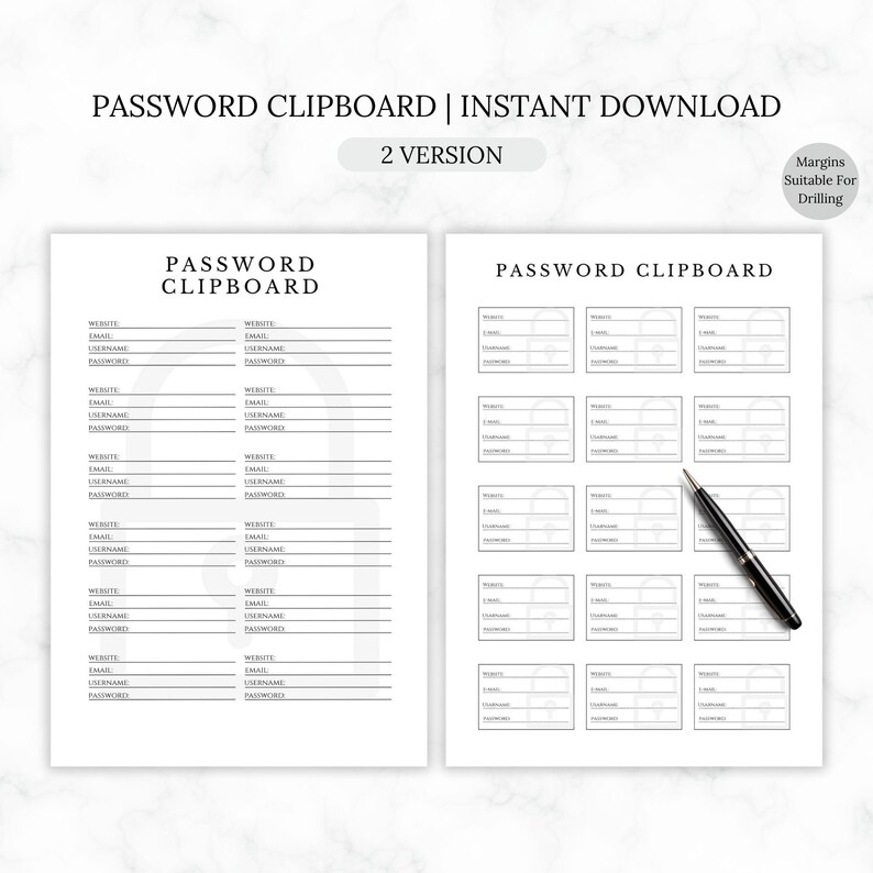 Password Tracker Printable-fillable, Password Organizer, A4 A5 Letter ...