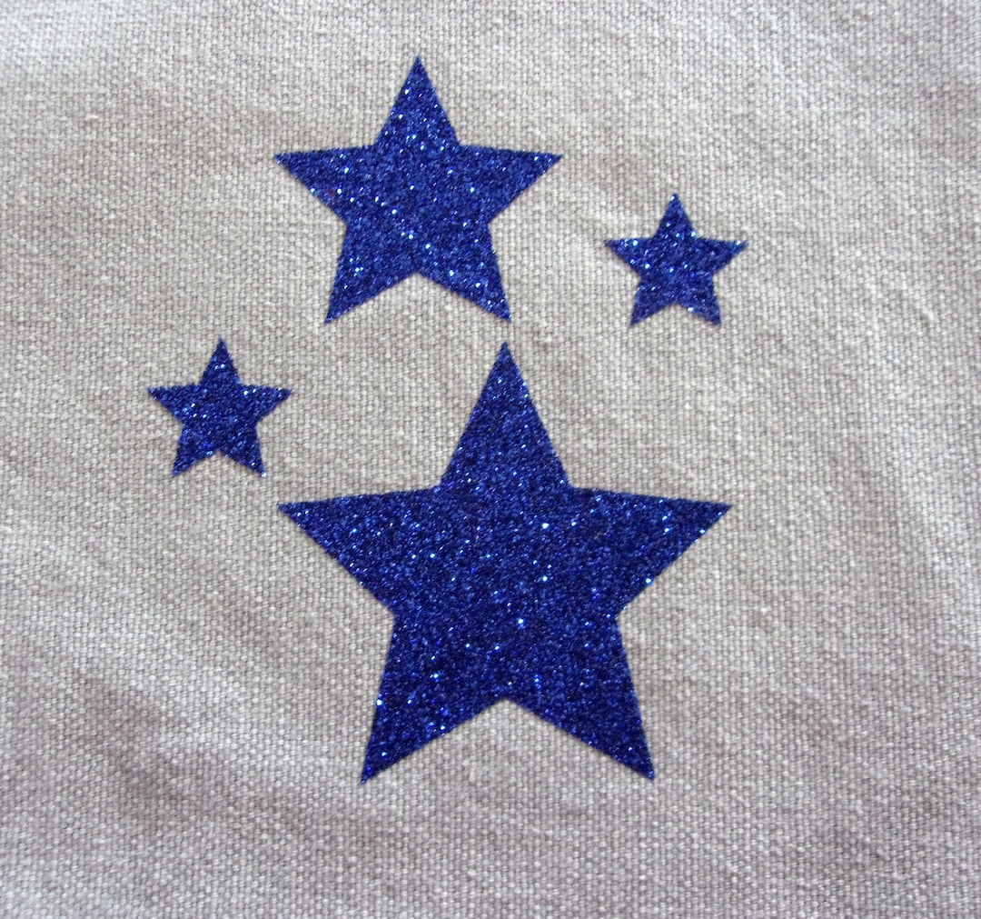 Iron on Blue Glitter Stars - All Colours - All Sizes - Etsy