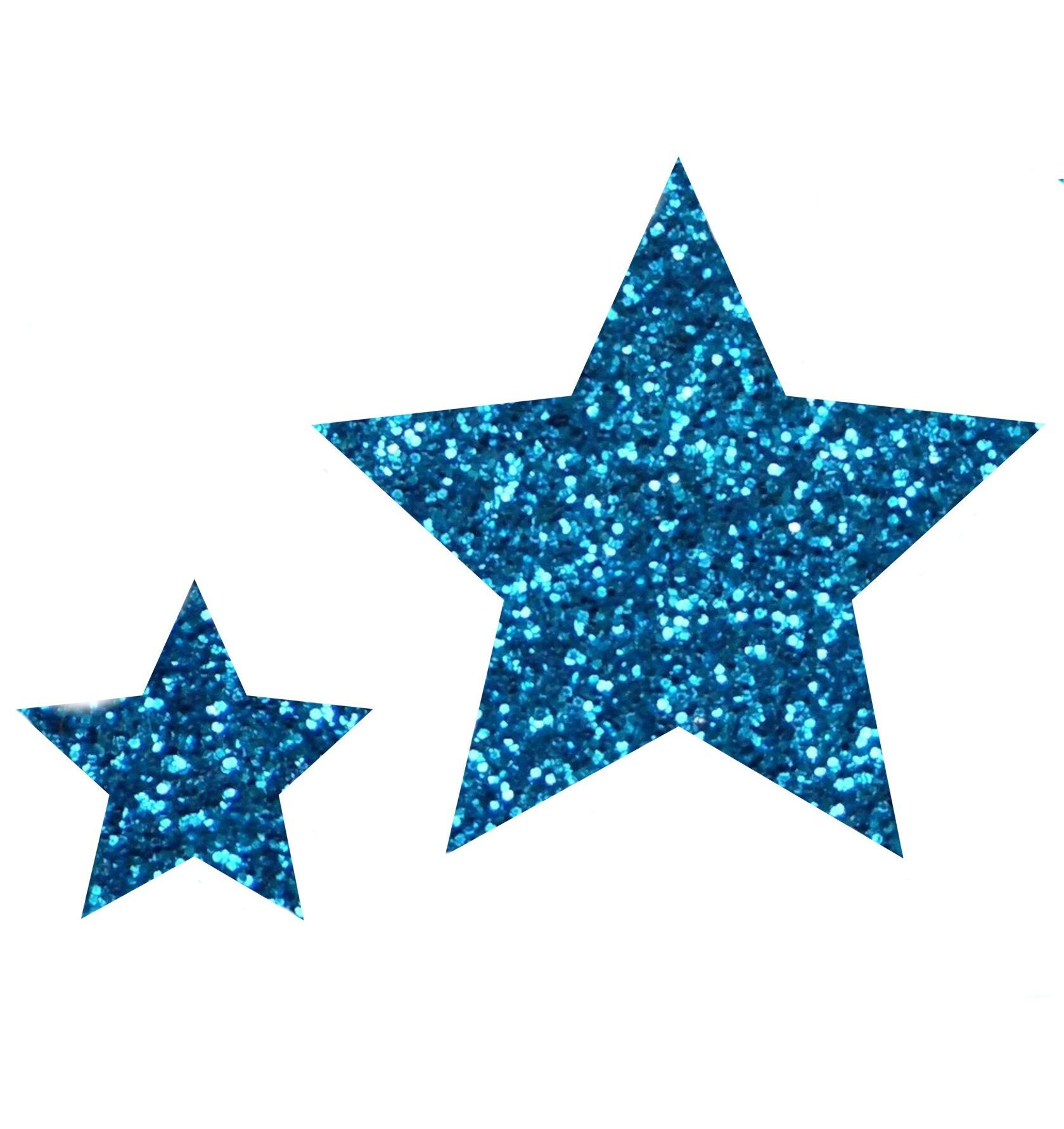 Iron on Blue Glitter Stars - All Colours - All Sizes - Etsy