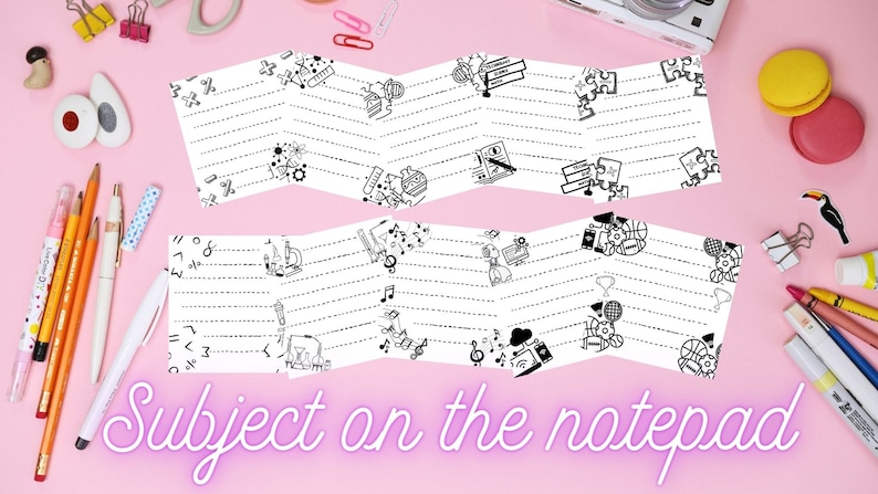 Subject Memo Pad , Subject Printable Notepad , Subject Printable Memo ...