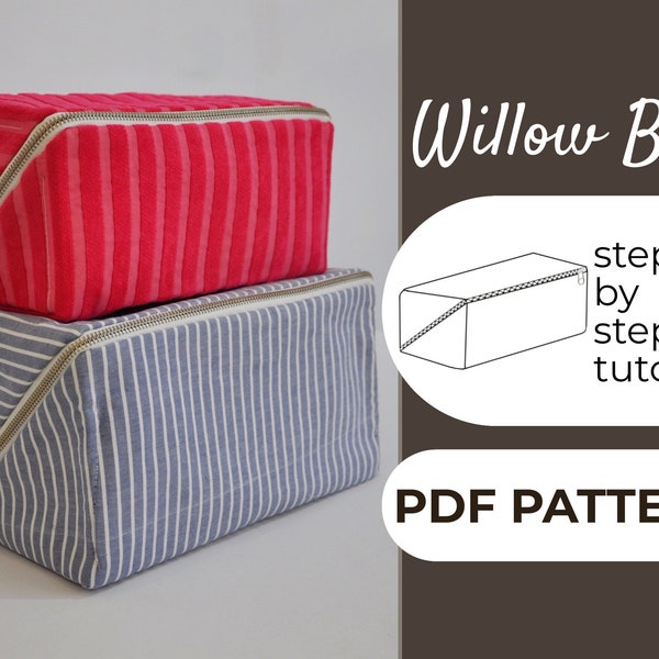 2 Compartments Jaylen Mini Camera Bag PDF Pattern, Pouch, Travel Bag ...