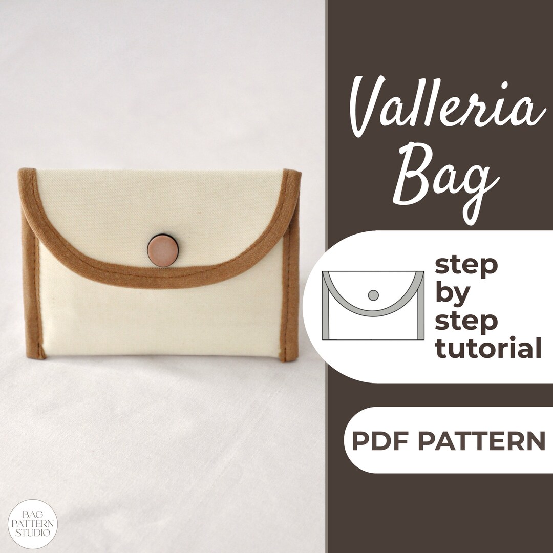 Slim Wallet Pattern, Mini Card Wallet Sewing Pattern, Easy Beginner ...