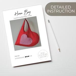 Heart Tote Bag Sewing Pattern | Shoulder Bag | Shopping Bag | Pattern ...