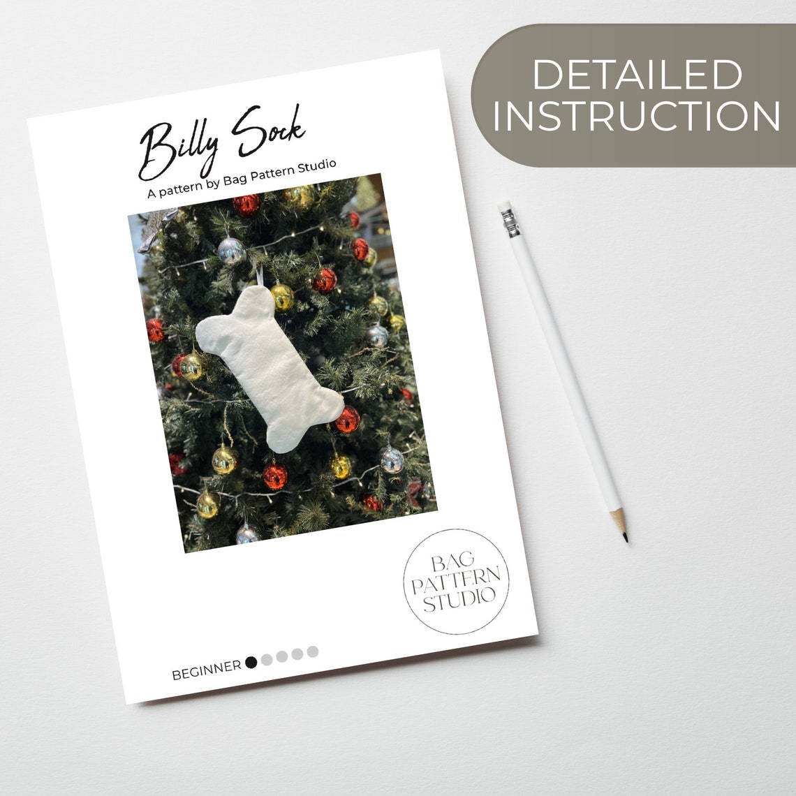 Dog Bone Stocking Sewing Pattern, Christmas Sock, Easy Beginner Project ...