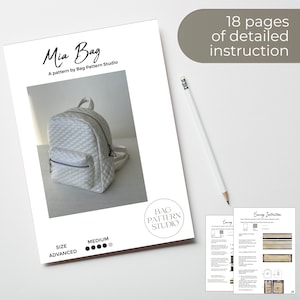 Mini Backpack Sewing Pattern, Cute Small Backpack, Unisex Backpack ...