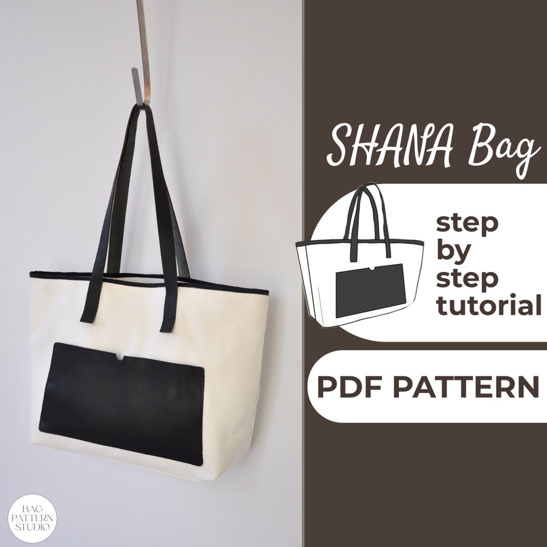 Large Tote Bag Sewing Pattern | Shoulder Bag | Weekender Bag Pattern ...