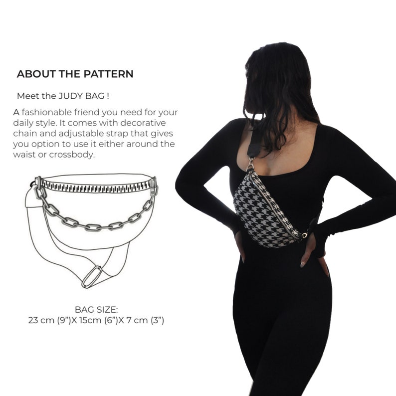 Fanny Pack Sewing Pattern, Crossbody Bag, Sling Bag Pattern, A0, A4, Us ...