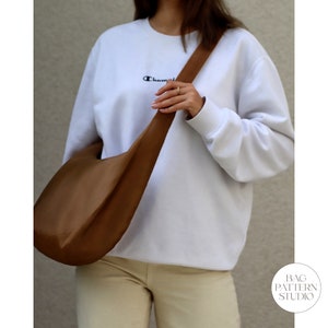 Crescent Bag Sewing Pattern, Oversized Hobo Bag, Crossbody Bag ...