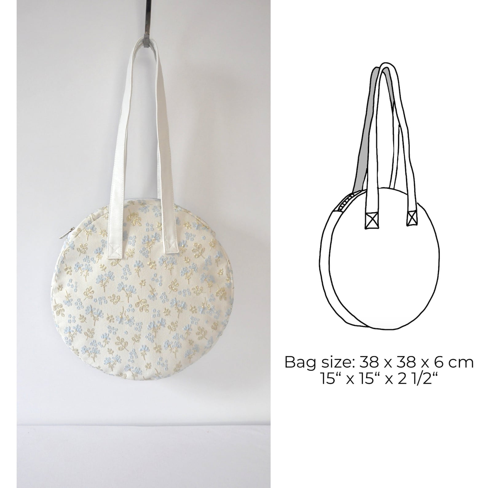 Circle Tote Bag Sewing Pattern | Round Shoulder Bag (PDF Pattern) - Etsy