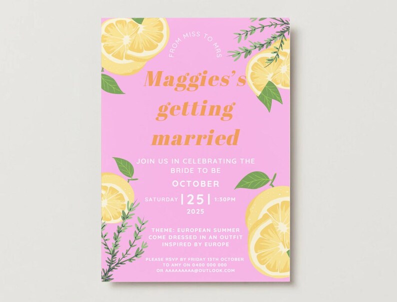 Hens Party Invitation - Instant Digital and Customisable Download ...