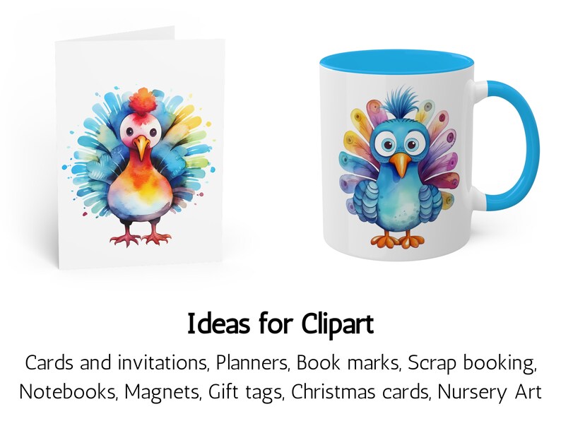 Watercolor Turkey Clipart Thanksgiving Cute Cartoon Turkey Png Download ...