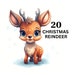 Christmas Reindeer X 20 Cute Baby Christmas Deer Clipart JPG, Instant ...