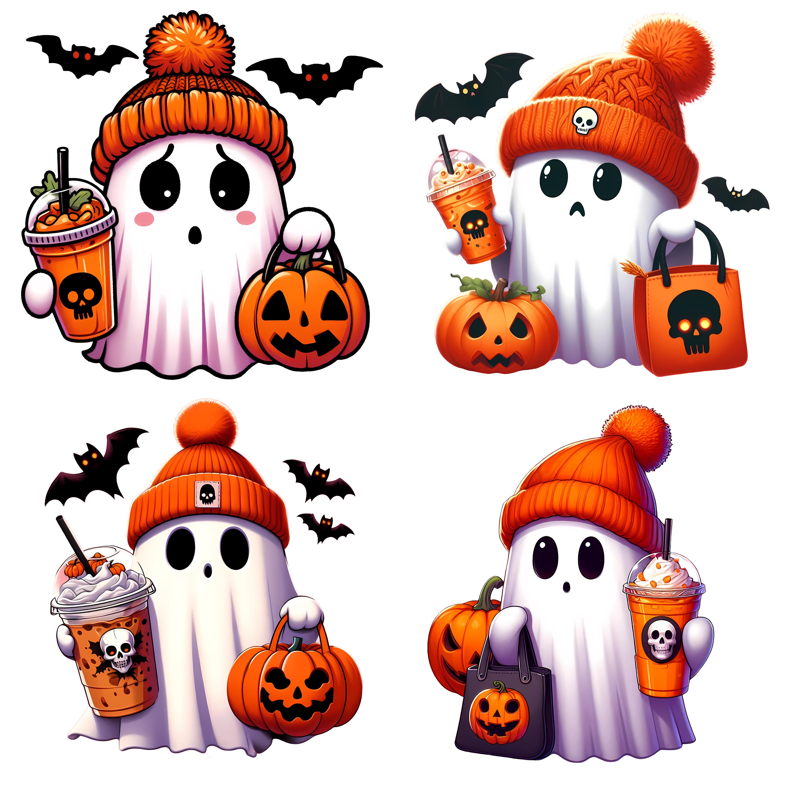 Cute Ghost Clipart Halloween Cute Ghost PNG Halloween Png Happy ...
