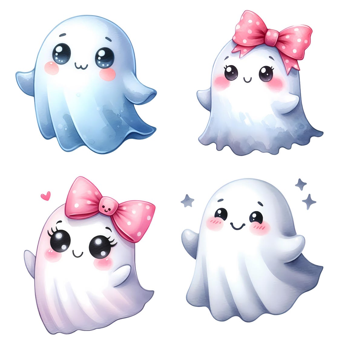 Cute Ghost Clipart, Halloween Clipart, Cute Ghost Png, Cute Halloween ...