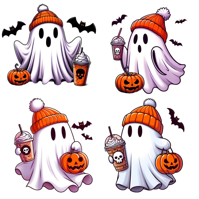 Cute Ghost Clipart Halloween Cute Ghost PNG Halloween Png Happy ...