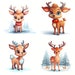 Christmas Reindeer X 20 Cute Baby Christmas Deer Clipart JPG, Instant ...